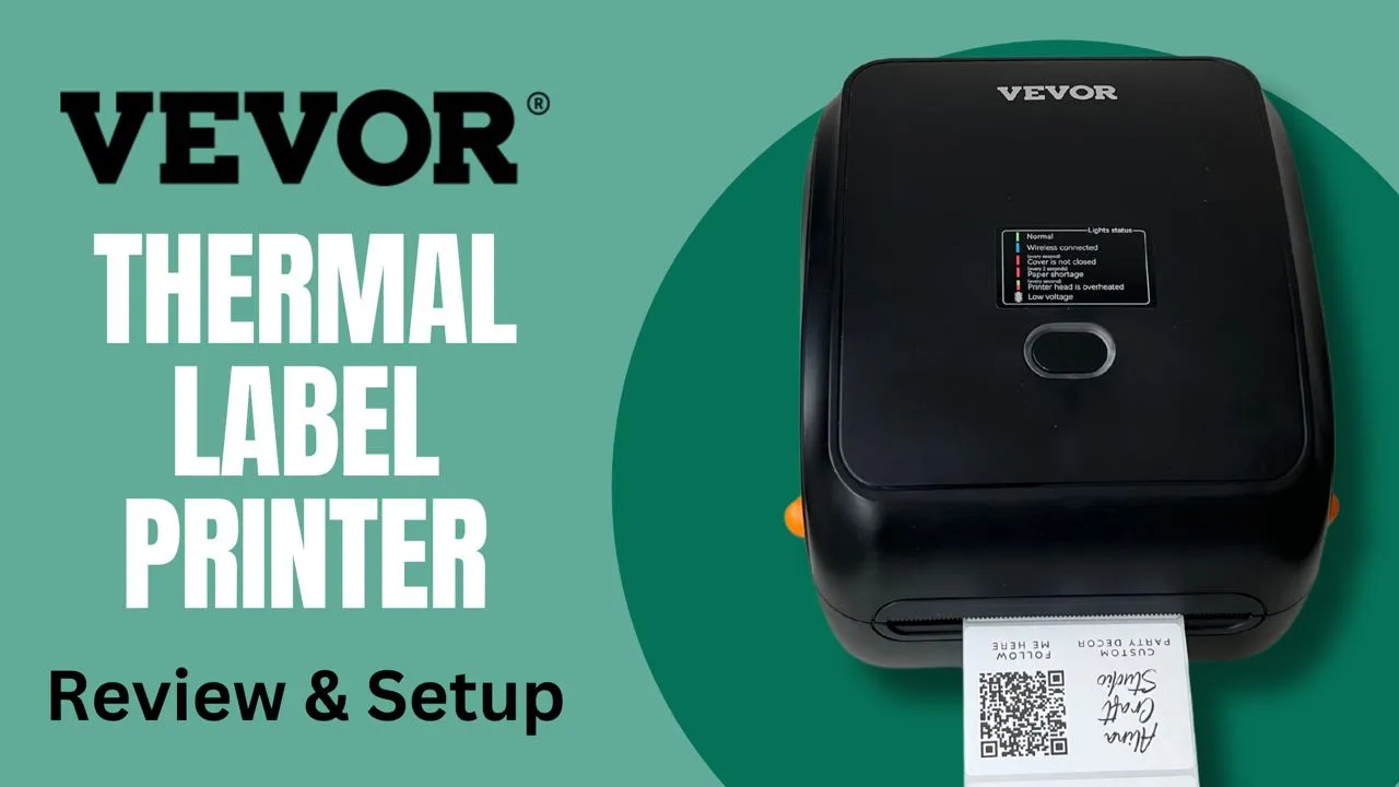 Vevor Y468BT - Thermal Label Printer Review and Setup — Alina Craft Studio